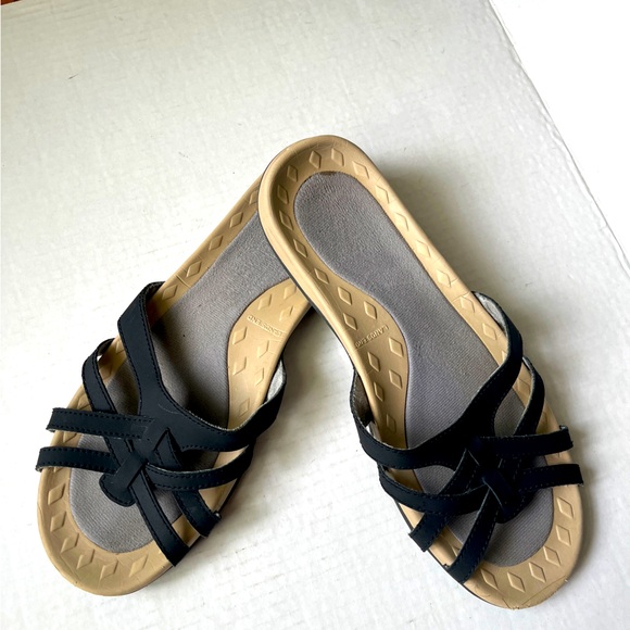 Dr. Scholl's | Shoes | Dr Scholls Black Strappy Sandal Slip On B | Poshmark